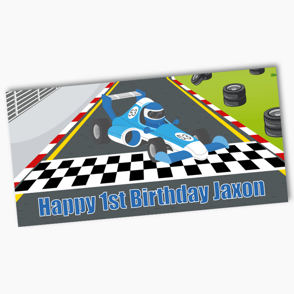 Race Car Party Banner | Custom Printed & Posted! - Katie J Design and ...