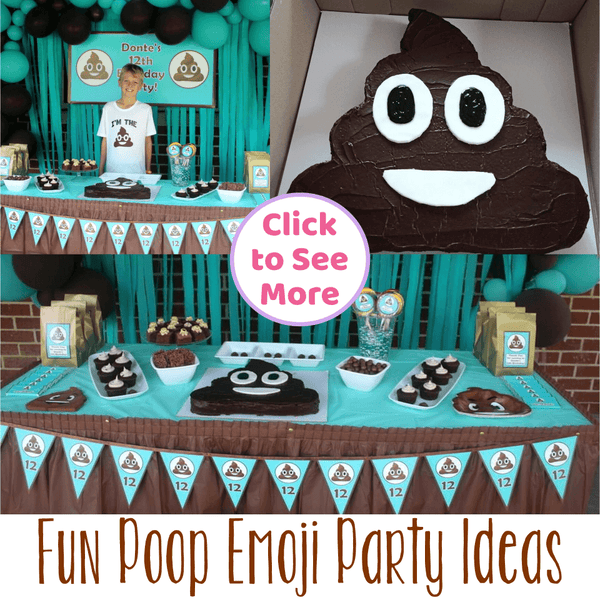 How to Throw a Fun Poop Emoji themed Birthday Party - Katie J Design ...