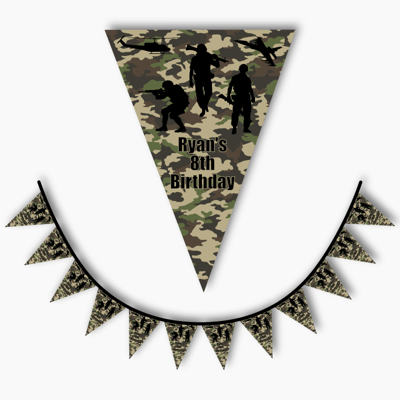 Personalised Army Camouflage Party Decorations & Supplies - Katie J ...