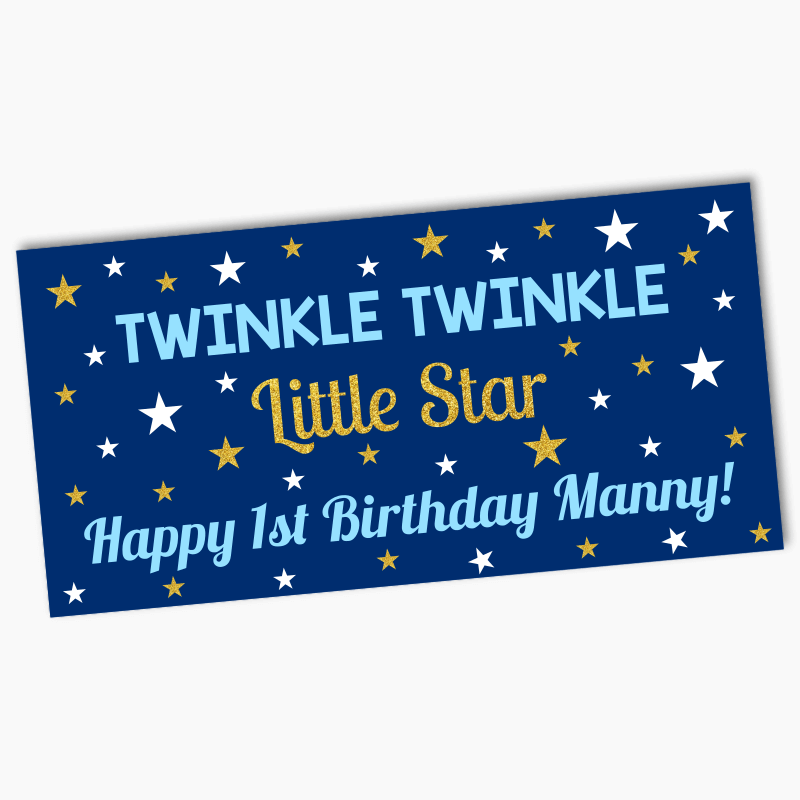 Personalised Twinkle Twinkle Little Star Banners | All Occasions ...