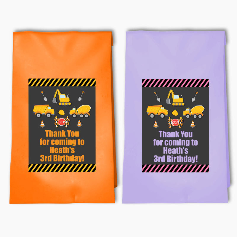 Construction Theme Birthday Party Bags SNIPS BY KELLY: CONSTRUCTION