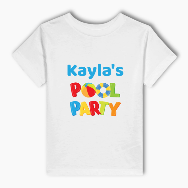 Fun Colourful "Pool Party" Shirt - Custom Adults Tee - Katie J Design ...