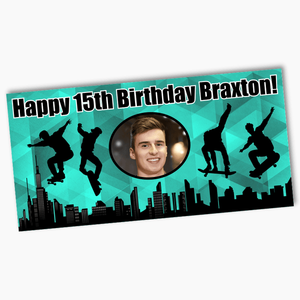 Custom Skateboard Photo Banners - Perfect for Birthdays! - Katie J ...