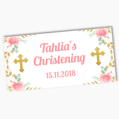 Beautiful Floral Cross Christening & Baptism Decorations - Katie J ...