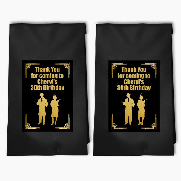 Personalised Roaring Twenties 1920s Party Loot Bags & Labels - Katie J ...
