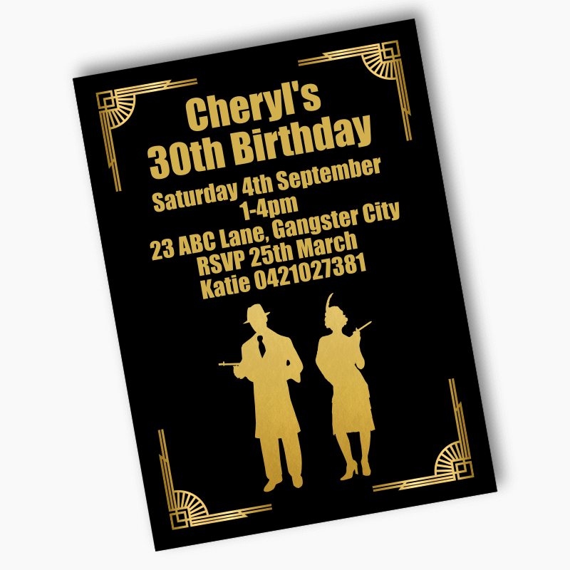 Gangster Theme Party Invitations