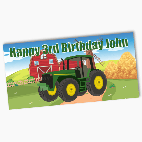 John Deere Tractor Party Banners | Custom Printed & Posted! - Katie J ...