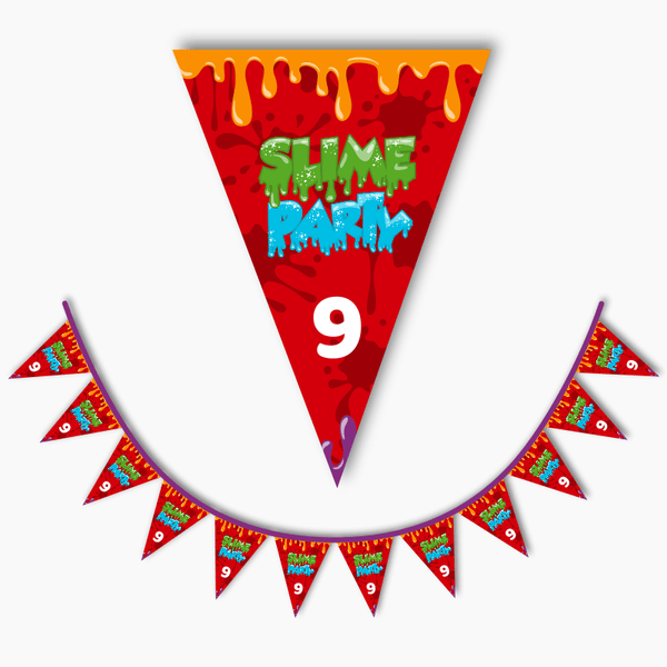 Fun Slime Party Flag Bunting | Custom and Unique - Katie J Design and ...