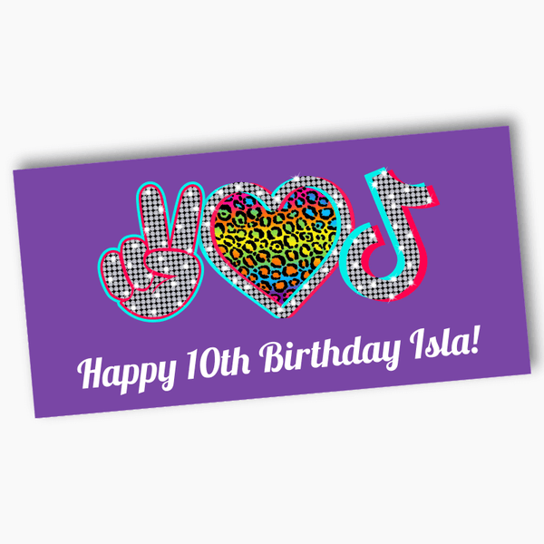 Stand out with Customised Tik Tok Birthday Banners - Katie J Design and ...