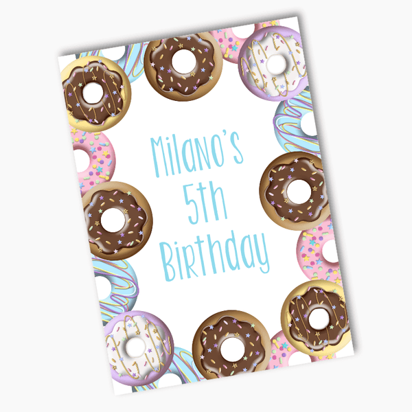 Fun Rainbow Donut Party Signs | Custom Printed & Posted! - Katie J ...