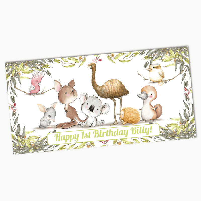 Adorable Australian Animal Birthday Party Supplies & Favours - Katie J ...