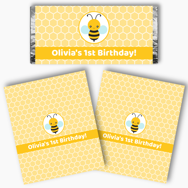 Personalised Cute Buzzy Bee Party Decorations - Katie J Design and Events