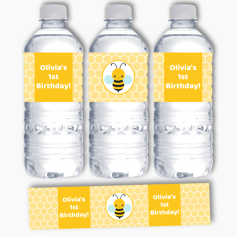 Bumble Bee Water Bottle Label Templates Flamingo Water Bottle Labels