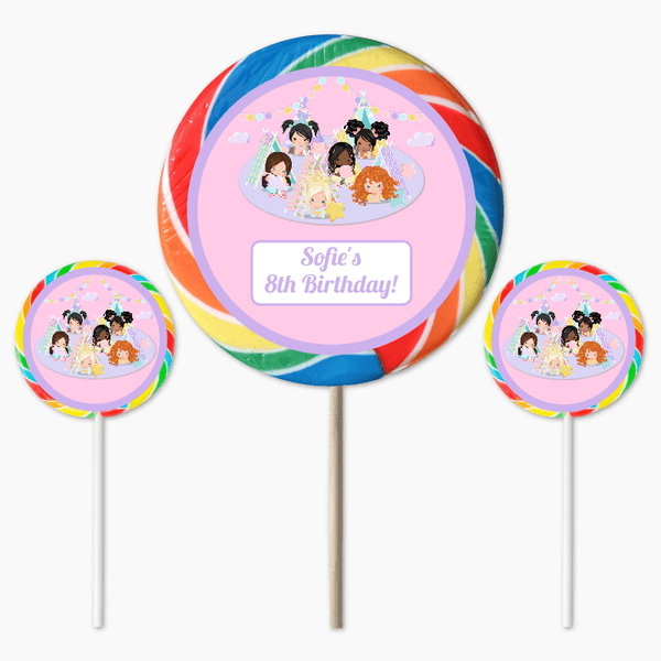 Adorable Girls "Sleepover Party" Custom Round Favour Stickers - Katie J ...