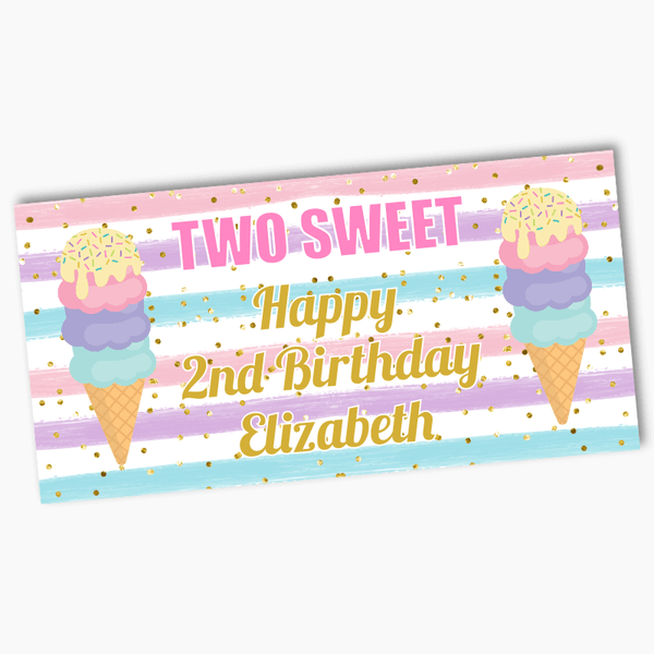 Fun Ice Cream Party Banners | Custom Printed & Posted! - Katie J Design ...
