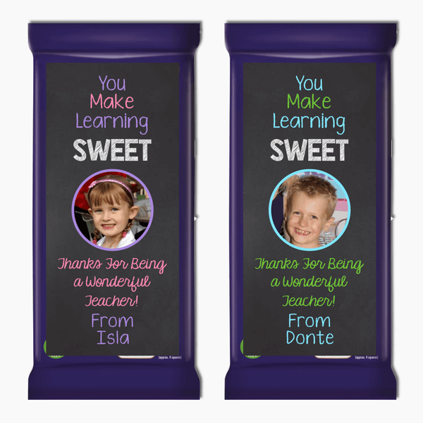 "You Make Learning Sweet" Teachers Gift Cadbury Labels - Katie J Design ...