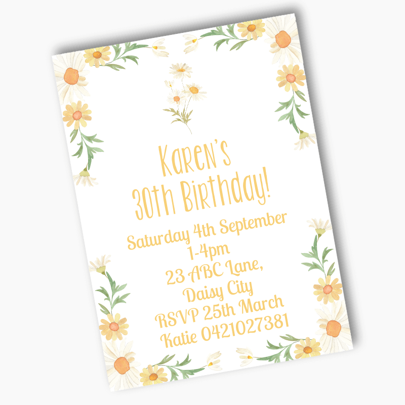 Personalised Daisies Party Decorations | All Occasions - Katie J Design ...