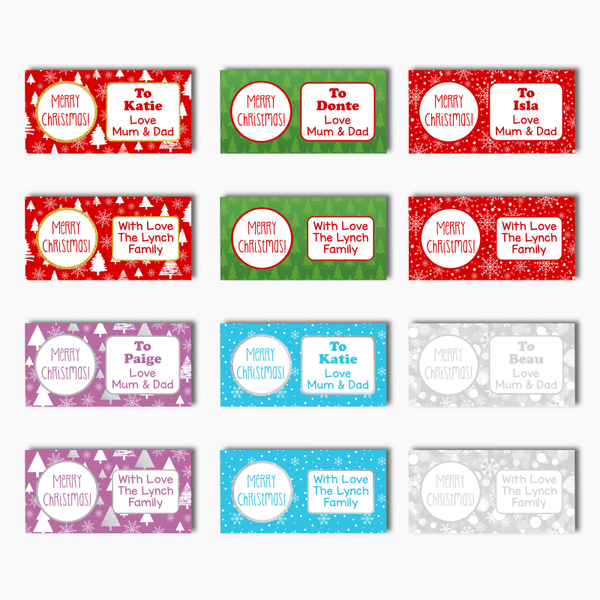 Festive Christmas Present Labels | Custom Stickers for Gifts - Katie J ...
