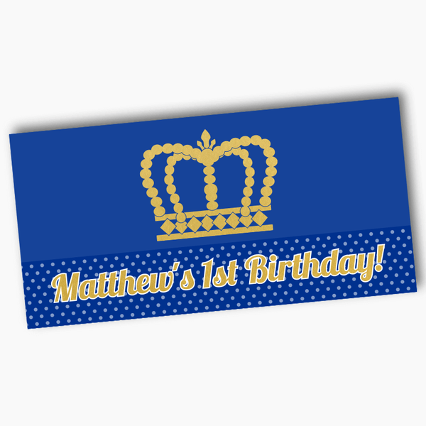 Elegant "Prince Crowns" Party Banners | Printed & Posted - Katie J ...