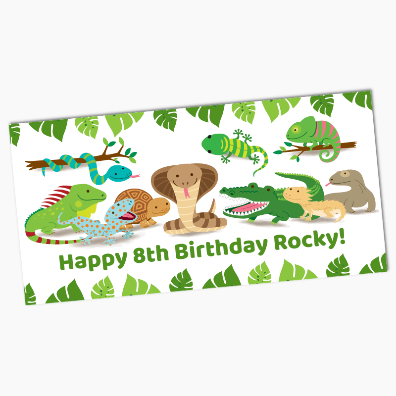 Fun Reptile Party Decorations – Personalised for Your Child! - Katie J ...